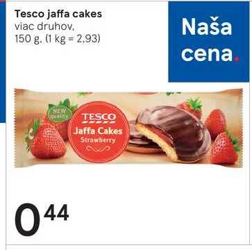 Akcia na Tesco jaffa cakes, 150 g za 0,44 €, Sladkosti, sušienky v ...
